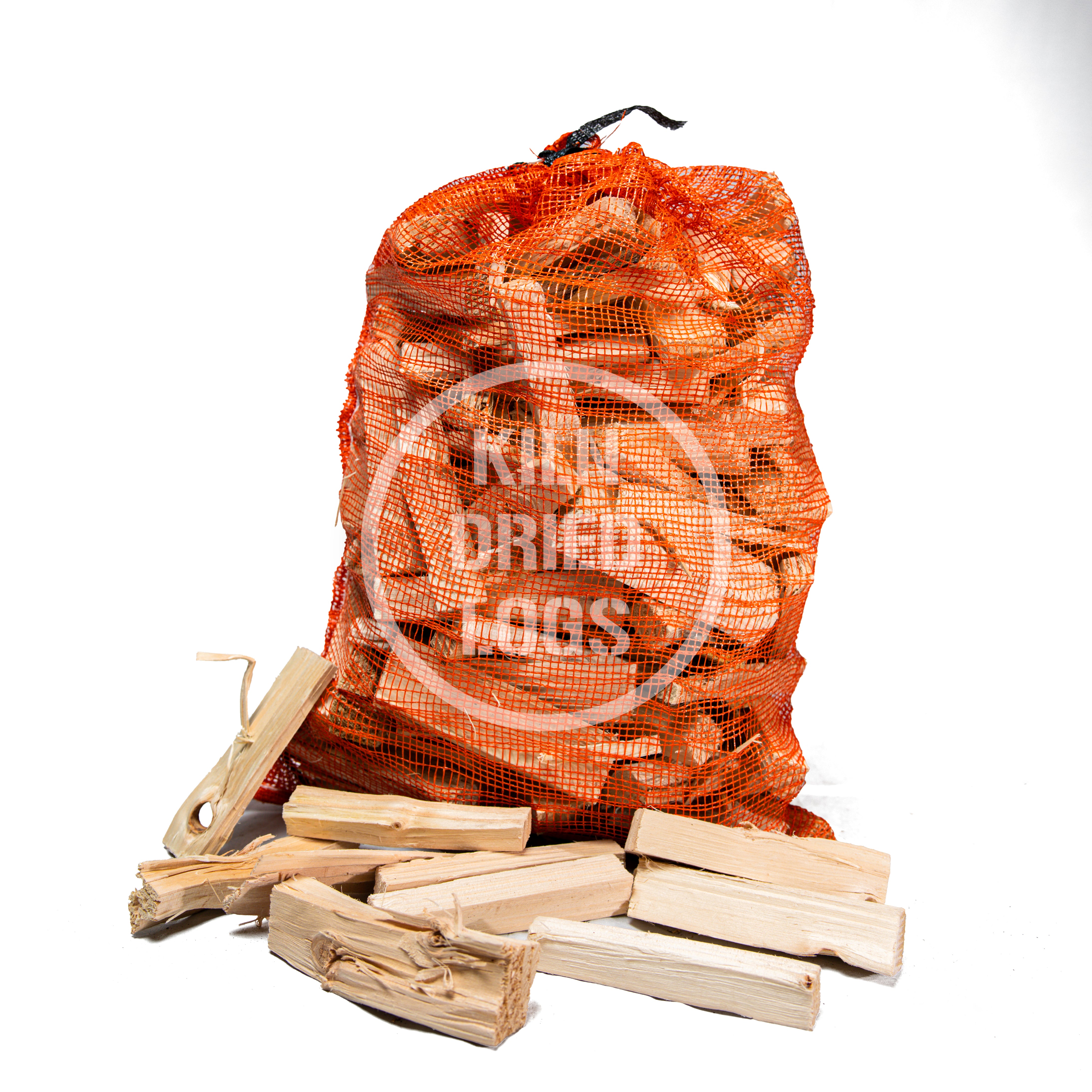 Kiln Dried Firewood Net Bags - 5 Pack Kindling Nets 40L